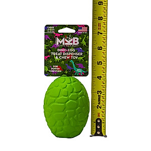 Naughty Spotty Dog Christmas Treat Gift Box with Dinosaur Egg-Shaped Treat Dispenser, Made in The USA Treats & Chews for Md/Lg Dogs, (Peanut Butter, Blueberry, Peppermint, Duck Flavors).