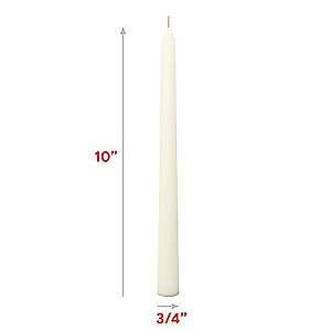 Simply Soson 10 inch Ivory Taper Candles 30 Pack | Ivory Candlesticks | Candle Sticks Bulk | Tapered Candles | Dripless Taper Candles | Long Candles Tall Candlesticks | Dinner Candles | Candles Sticks