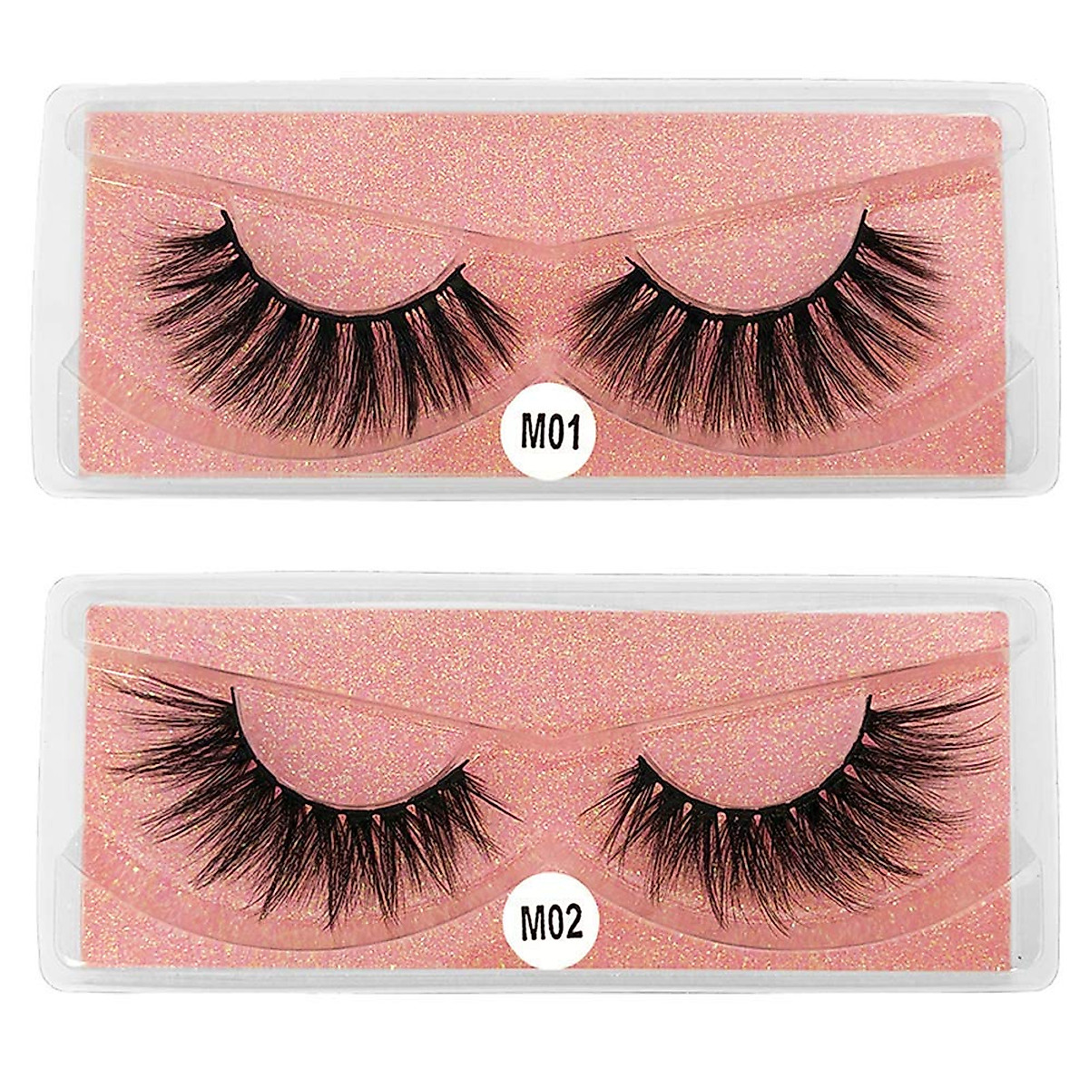 Wholesale Eyelashes 10/20/30/50/100 Pairs Faux 3D Mink Lashes Bulk Natural False Eyelashes Set Makeup Thick Mink Eyelashes Pack (Mix 10 pairs)