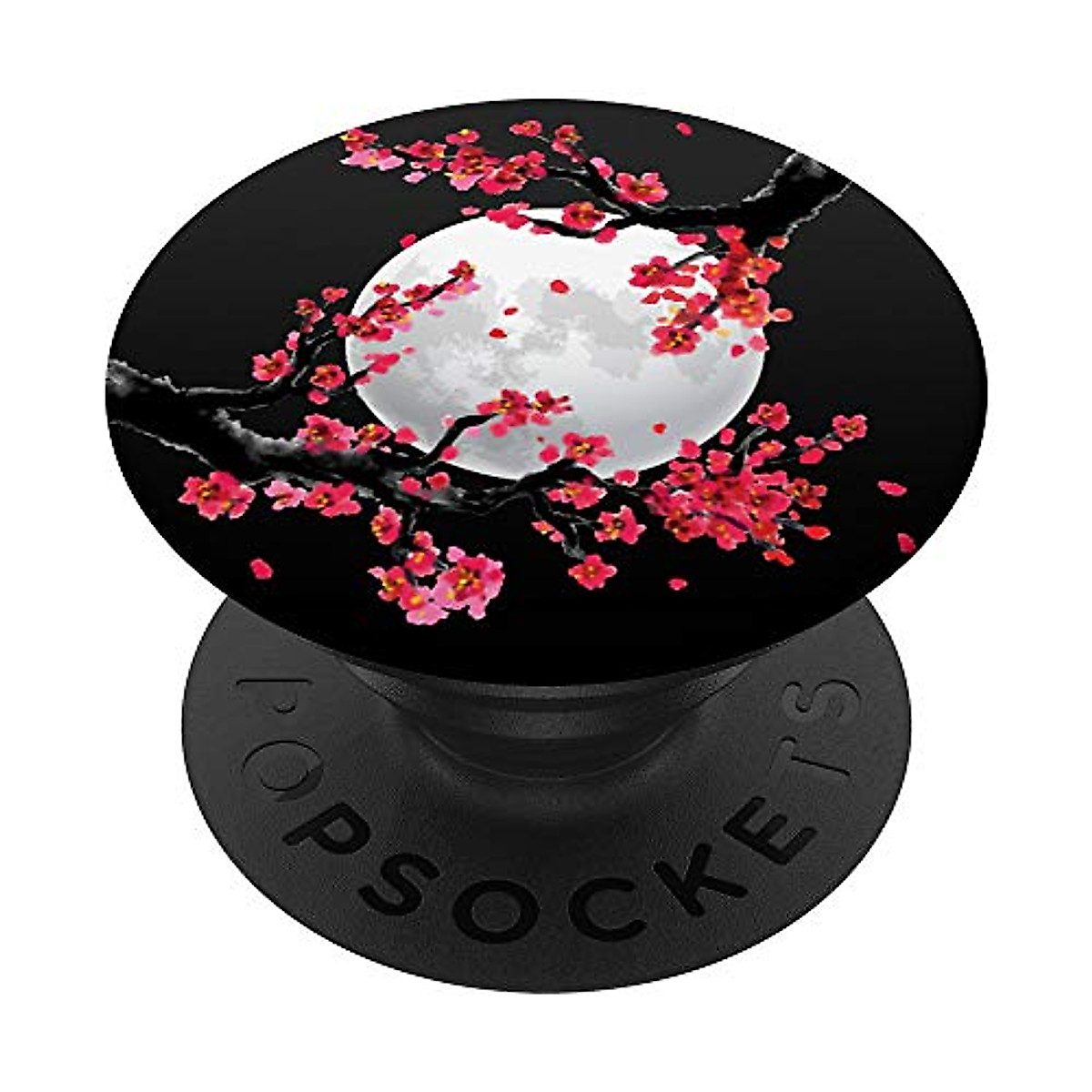 Moonlight Japanese Floral Sakura Night Moon Cherry Blossom PopSockets PopGrip: Swappable Grip for Phones & Tablets