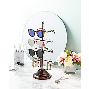 DII Accessory Organization Collection Jewelry Stand, Necklace/Glasses, Bronze