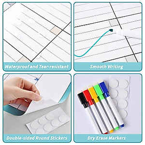 Large Dry Erase Calendar - Dry Erase Calendar for Wall, Undated 3 Months Calendar, 27.8" x 40", Large Erasable & Reusable Wall Calendar with 8 Round Stickers, Great Layout Dry Erase Wall Calendar for