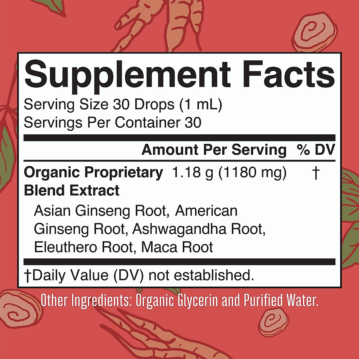 MaryRuth's Herbal Supplement for Brain Function | Boost Energy | Memory | Vitality USDA | Ginseng with Ashwagandha | Eleuthero and Maca Root Extract | 1 Fl Oz