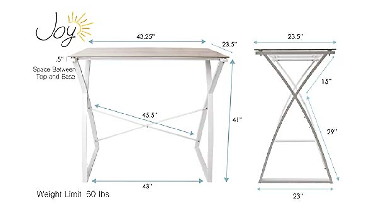 Stand Steady Joy Standing Desk - Modern Glass Design