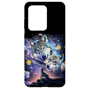 Galaxy S20 Ultra Cosmic Space Wolf, Wolves Family Howling, Celestial Bond Case