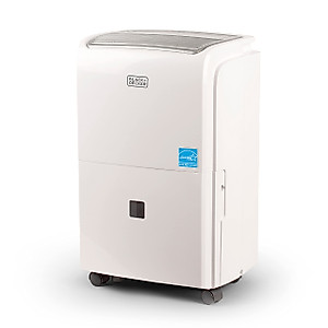 BLACK+DECKER 4500 Sq. Ft. Dehumidifier for Extra Large Spaces and Basements, Energy Star Certified, BDT50WTB,White