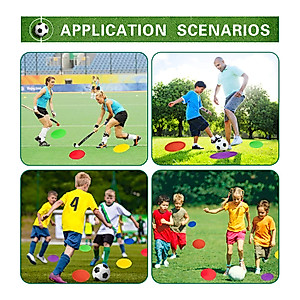 Vhxorrz Spot Markers 18 Pcs 9 Inch 10 Inch Non Slip Rubber Agility Markers for Football, Basketball Training Markers,School Activities, Exercise Drills