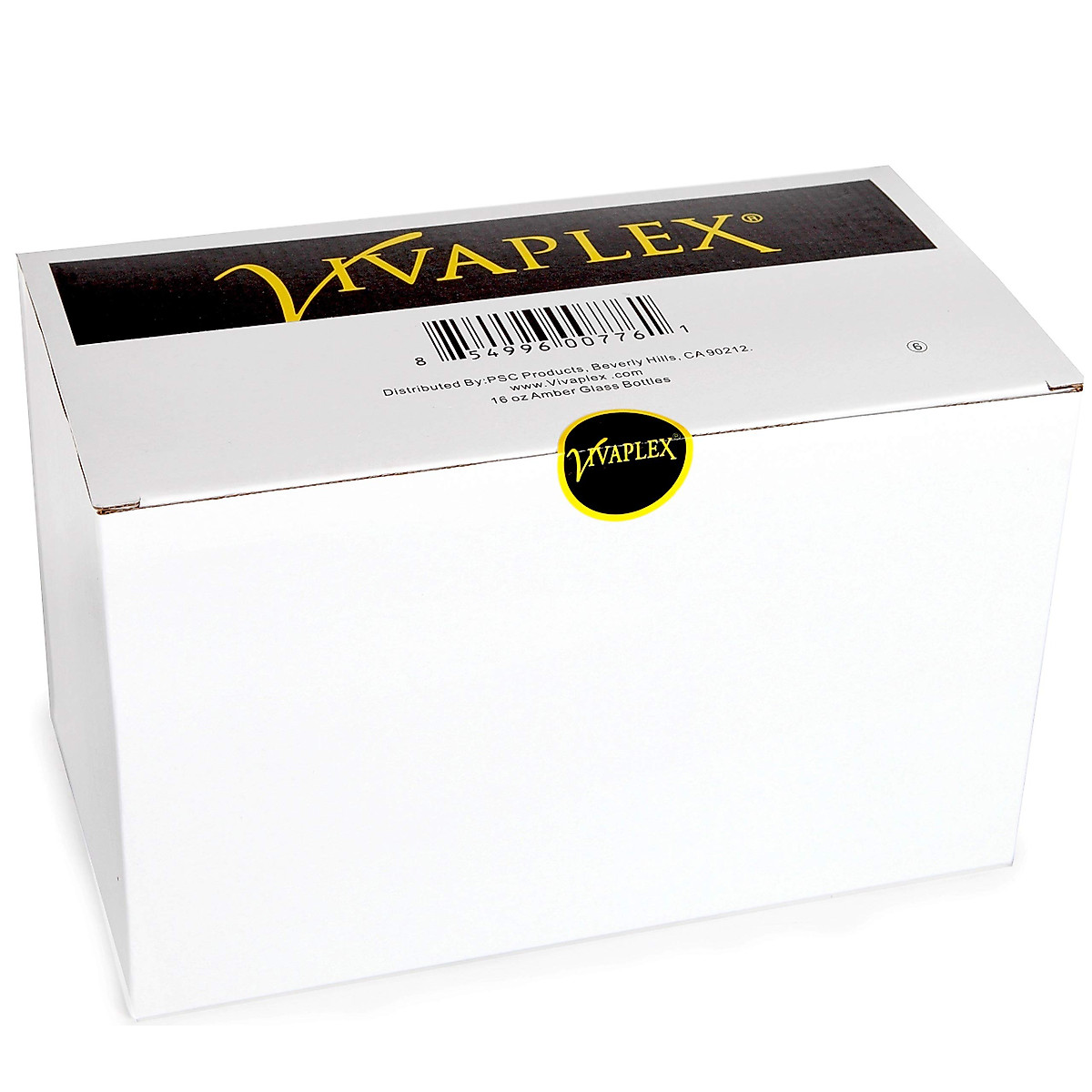 Vivaplex, 6, Large, 16 oz, Empty, Amber Glass Spray Bottles with Black Trigger Sprayers