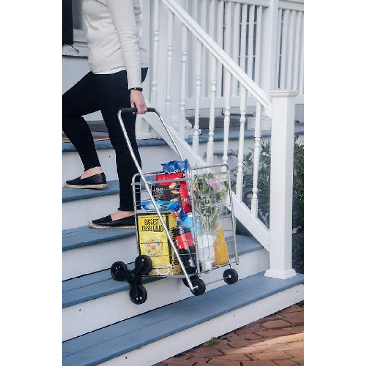 Helping Hand FQ39905 Stair Climber Folding Cart with Wheels and Handle