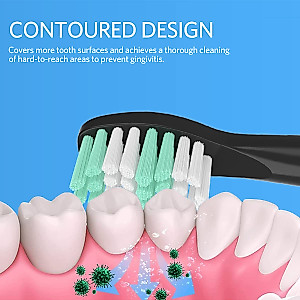 10 Pack Replacement Heads Compatible with Fairywill Toothbrush Heads Electric Handles FW-507/508/551/D1/D3/D7/D8/FW908/FW910/917/949/958/959/FW610/FW659/FW719