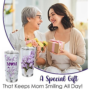 20 OZ Stainless Steel Vacuum Insulated Tumbler – Best Mom Ever Gifts for Mom, Daughter, Son, Gift for Mother's Day, Birthday, Thanksgiving, and Special Occasions (best mom ever)