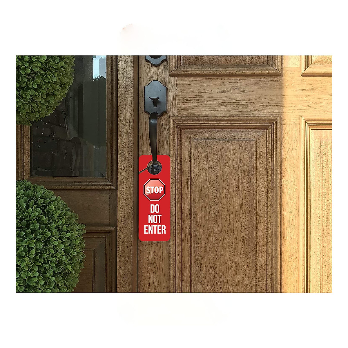 Stop - Do Not Enter Door Hanger Sign for Office, Classroom, or Home - 3.5 x 9.5"