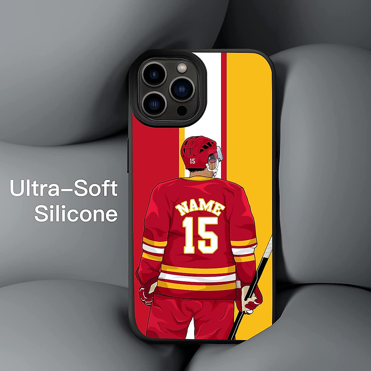 Personalized Hockey Name Phone Cover for iPhone 15 14 13 12 11 Pro Max|Samsung Galaxy S24 S23 S22 S21 S20 FE PLUS|Z Flip 3/4|A15 A25 A34 A14 A54 A03S A53 A13 A32|Note 20 10|Moto G|Pixel 5 6 7