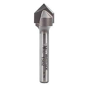Whiteside Router Bits 1502 V-Groove Bit with 90-Degree 1/2-Inch Cutting Diameter and 1/4-Inch Point Length