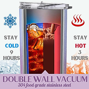 Onebttl Dancer Gifts for Girls, Teens, Her - Dance - 20oz/590ml Stainless Steel Insulated Tumbler with Straw, Lid - Dance Themed Recital Gifts for Women - (Purple-Pink)