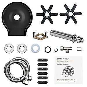 Vista Glass Rinser for Kitchen Sink Cup Washer Glass Washer Sink Attachment Kitchen Accessories for Cup Rinser Kitchen, Bar - Black