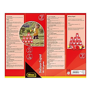 Idena 40416 - Ball Throwing Game with 10 Cups and 3 Balls, Colorful