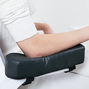 Foamula Office Chair Armrest Pads, Gaming Chair Arm Pads, Extra Thick Cushions Elbow Pillow, Memory Foam Desk Chair Arm Pads for Pressure Relief, 2-Piece Set of Chair (Black)