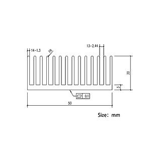 Awxlumv 4PCS 50mm Aluminum Heatsink Kit 50x50x20mm/ 1.57" (L) x 1.57"(W) x 0.79"(H) Heat Sink Cooler for GPU CPU Peltier Plate Module Router Amplifier Led Chipset Heat Radiator Cooling Fin (Sliver)