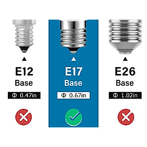 KEIVO E17 Intermediate Base LED Light Bulbs, 6W(60 Watt Equivalent), Daylight 5000K, 600lm, G14 LED Bulb for Ceiling Fan, Non-Dimmable, Pack of 4