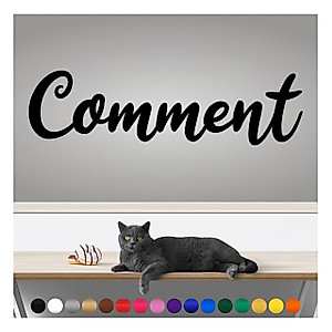 Transform Your Walls with Professional Grade, Outdoor Weatherproof Vinyl Stickers - Happy Sunday - UV Resistant, Made in The USA! Inspirational Words: Comment: 14 Inch, Satin Silver