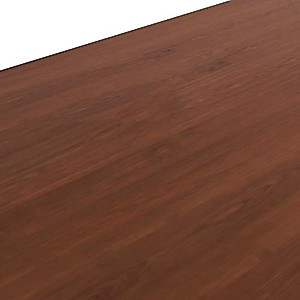 Linea Italia Curved Modern Office Desk Easy to Assembly 2 Panel Reception Counter for Lobby, Salon, 124" x 49", Cherry