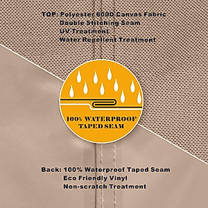 ULTCOVER Patio Fire Pit Table Cover Square 44 inch Outdoor Waterproof Fire Bowl Cover