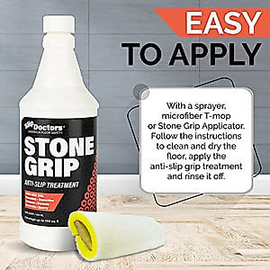 Stone Grip Industrial (Gallon) Non-Slip Floor Treatment for Tile and Stone to Prevent Slippery Floors. Indoor/Outdoor, Residential/Commercial, Works in Minutes for Increased Traction