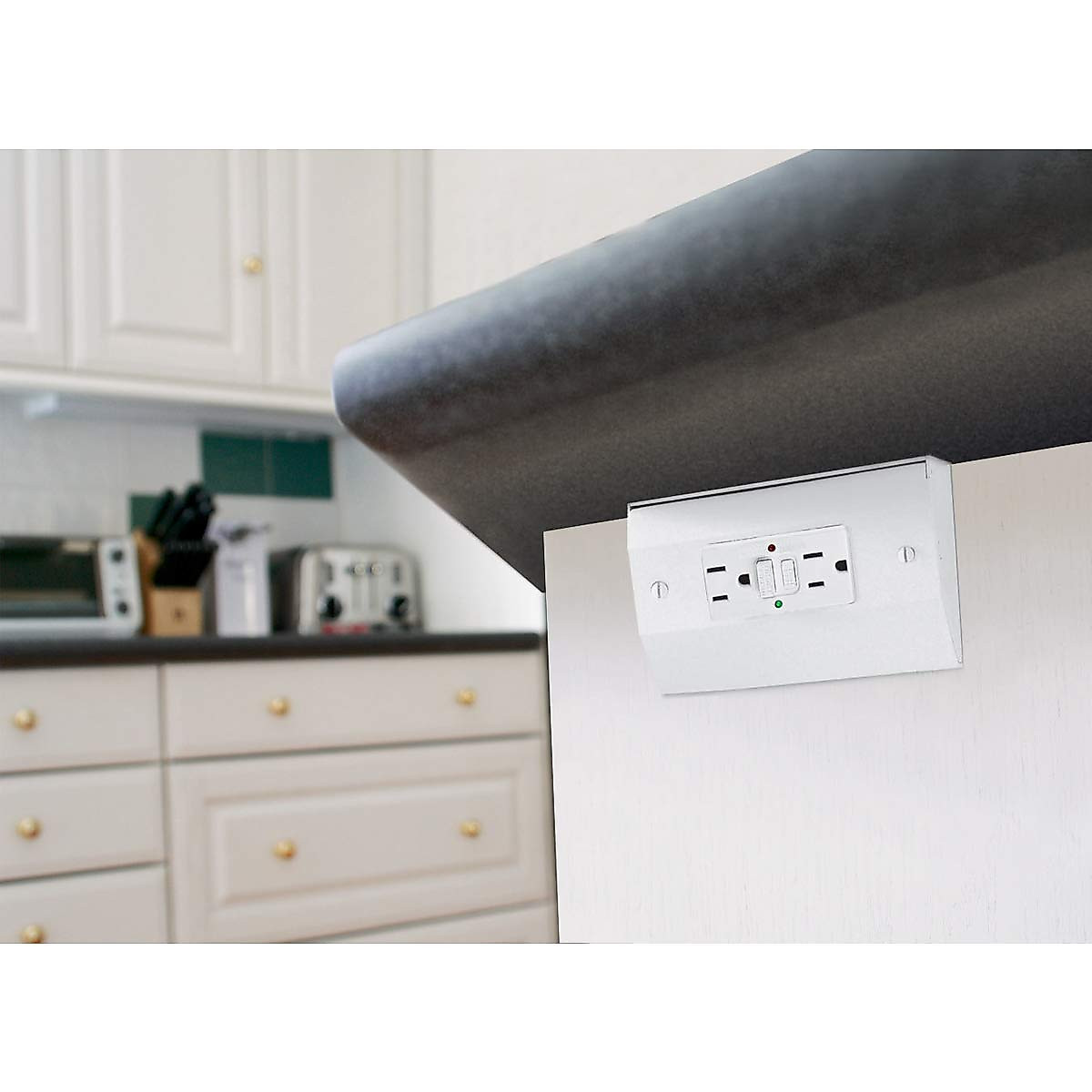 Bryant Electric RU100W tradeSELECT Under Cabinet/Counter Power Distribution Box, Slim Fit, White Metal