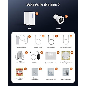 NAPCAT 4K PoE Security Camera System, F1.0 Color Night Vision, 130° Wide Angle, Spotlight, AI Detection, NVR with 2TB HDD, 4Pcs 8MP IP67 PoE IP Outdoor Wired Home Security Cameras (N2814)