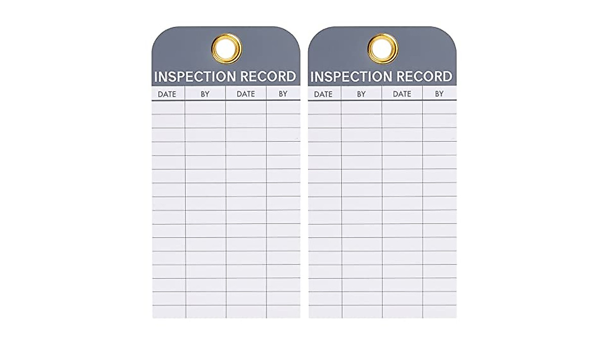 Durable Safety Inspection Tags - 24 Pack with Ties