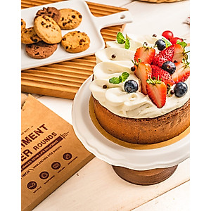 Baklicious 250Pcs 8 Inch Parchment Paper Rounds. Non Stick Round Parchment Paper, Baking Parchment Circles for Cake Baking, Patty Separating, Tortilla Wrapping