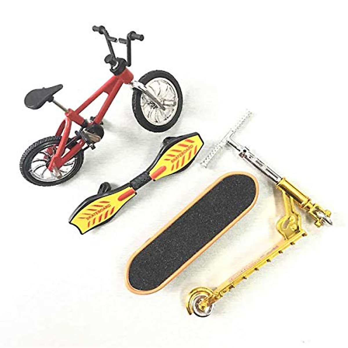 CAOREN Mini Scooter Two Wheel Scooter Children's Educational Toys Finger Scooter Bike Fingerboard Skateboard Fingerboards wi Replacement Wheels and Tools for Kids As Gifts