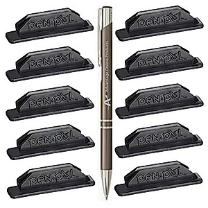 10 Pack Pal Pen Holders, Black Only, Self Adhesive and Removeable