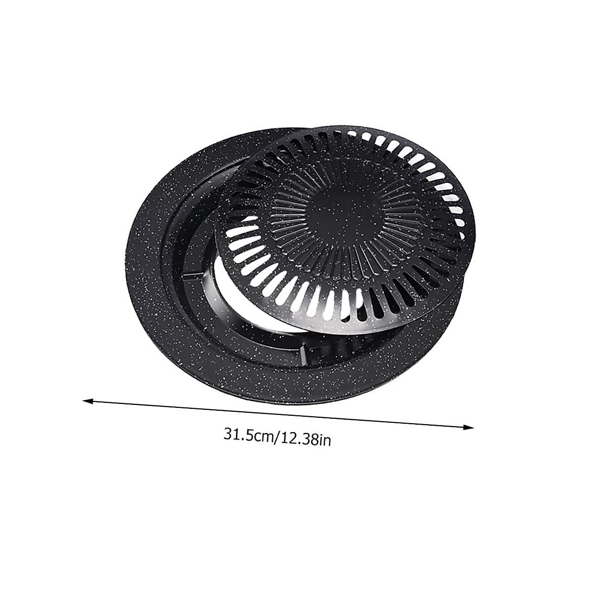 LABRIMP Round Enamel Baking Tray and Frying Pan Creative Double Roasting Bakeware for Home Cooking Compatible with Air Fryers Ideal for Baking and Grilling