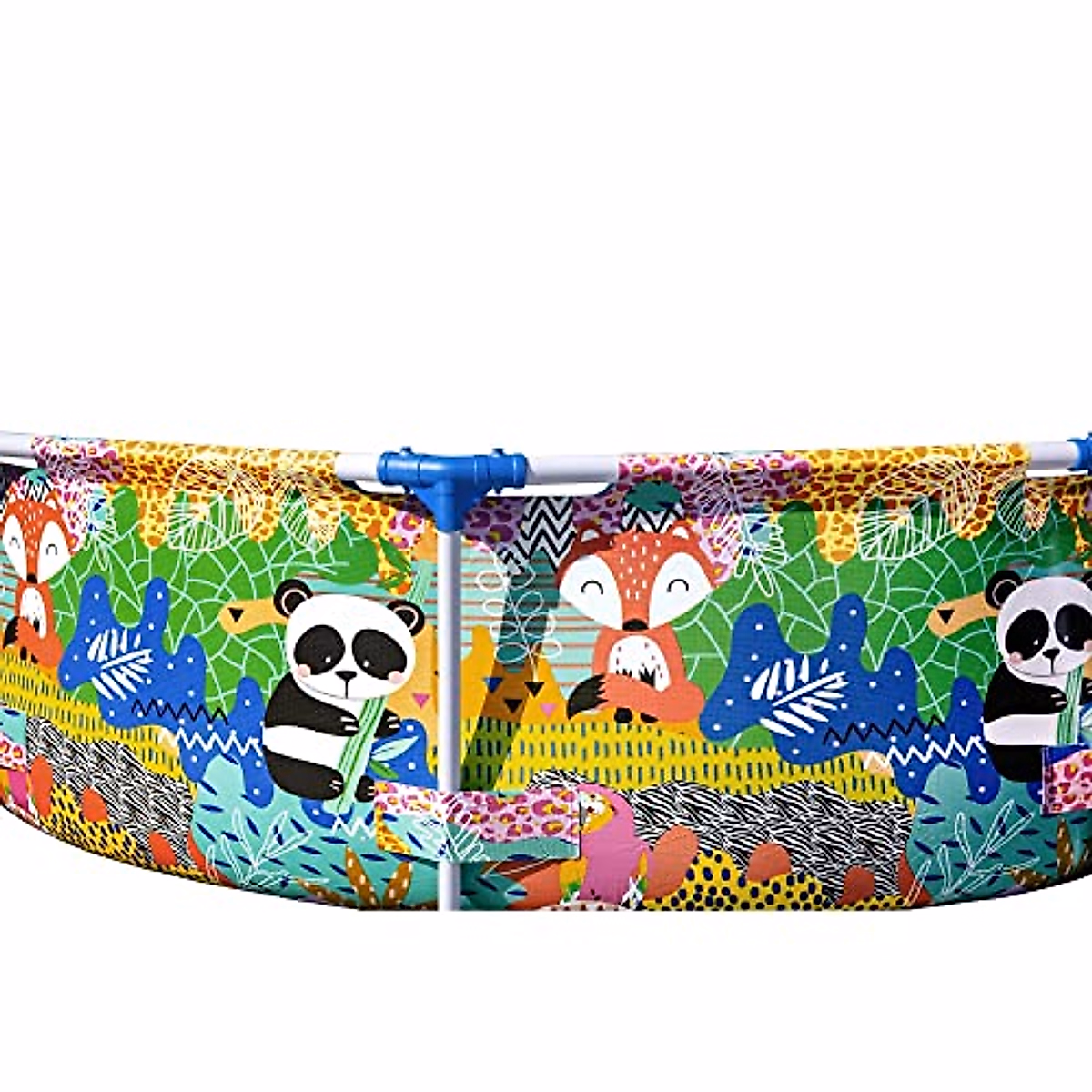 Bestway Steel Pro 9 Foot x 26 Inch Above Ground Round Outdoor Backyard Swimming Pool with 851 Gallon Water Capacity, Panda Jungle Print