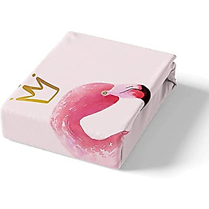 Feelyou Flamingo Duvet Cover Tropical Animal Pattern Bedding Set Pink Floral Comforter Cover for Girls Children Women Bedroom Decor Girly Flowers Bedspread Cover Full Size with 2 Pillow Case