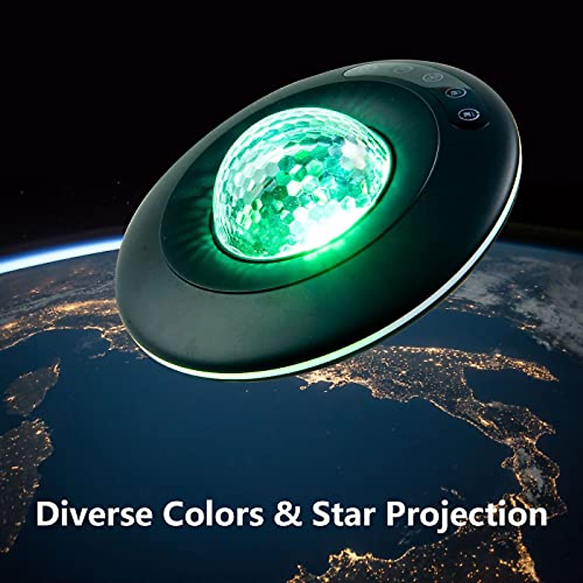 RTjoy UFO Galaxy Projector, LED Star Projection Light, Nebula Lamp, Bluetooth Speaker Aurora Sky Projector with Remote Control for Room Decor, Home Theater, or Bedroom Night Light Mood Ambiance