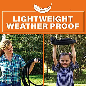 Bionic Flex PRO 50’ Garden Hose, Heavy Duty & Lightweight Weatherproof Garden Water Hose with Brass Fittings & Adjustable Brass Spraying & Shooting Nozzle, 500 PSI Tear Resistant, Kink Free Hose