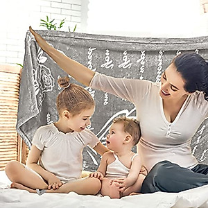 Jhomk I Love You Mom Gift Throw Blanket from Daughter or Son , Mom Birthday Gifts for Mom Unique, A Warm Hug Gift for Christmas, Mothers Day, Valentines Day - (65” x 50” Silver Grey, Fleece)