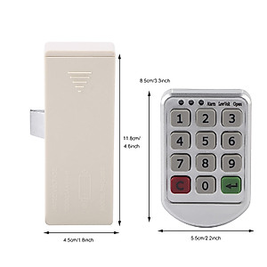 Electronic Lock, ABS Plastic Panel Digital Electronic Intelligent Password Keypad Number Cabinet Door Code Lock