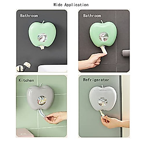 JARPSIRY Fresh Keeping Bag Dispenser, Wall Mounted Freezer Bag Holder, Plastic Wrap Bowl Covers Organizer, No Punch Kitchen Storage Box