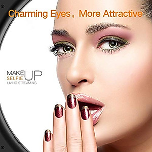 Ring Light, 19" Bi-Color LCD Display Ring Light with Stand, 55W 3000-5800K CRI≥97 Light Ring for Vlogging Selfie-Portrait Live Stream Video Photography Shooting