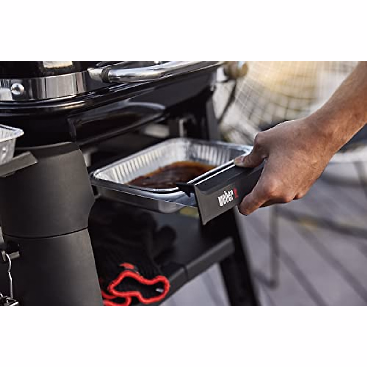 Weber Lumin Compact Electric Grill, Black, with Lumin Compact Grill Stand
