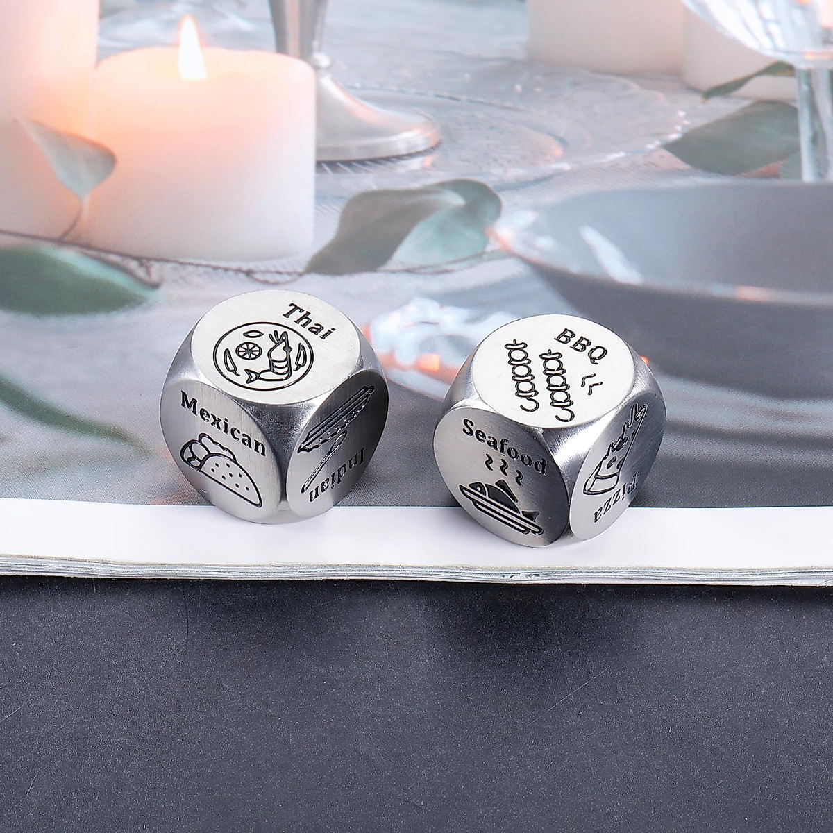 Anniversary for Her Him Wedding Gifts for Newlyweds Couple Gifts 2PCS Food Decider Date Night Idea Gifts for Boyfriend Girlfriend Wife Husband Birthday Christmas Valentines Day Gifts for Him Her