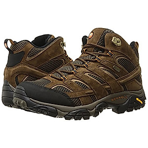 Merrell Men's Moab 2 Mid Waterproof Hiking Boot, Earth, 10.5 Wide 2E US