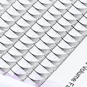 NAGARAKU Premade Fans Eyelash Extensions 320 Fans 5D Volume 0.07mm D curl 9-14mm Mix Tray Sharp Narrow Stem Clusters Thin Pointy Base Russian Pre Fanned Fluffy Matte Black