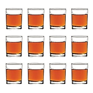 Vikko 2.75 Ounce Shot Glasses, Set of 12 Small Liquor and Spirit Glasses, Durable Tequila Bar Glasses For Alcohol and Espresso Shots (Canon)