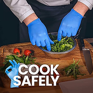 Gloves+com Disposable 4 mil Nitrile Gloves - Powder Free Latex Gloves, Single Use, Non-Sterile Surgical Gloves, Exam Gloves (Medium - Pack of 100)