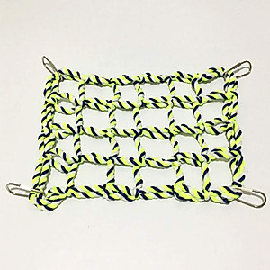 POPETPOP Animal Toys Bird Rope Perches Parrot Toys Chew Toys Hammock Net Animal Activity Toy Mozui Swing Bird Toy Guinea Pig Hammock Chinchilla Cage Ferret Toys Cotton Rope Net Cooling Down